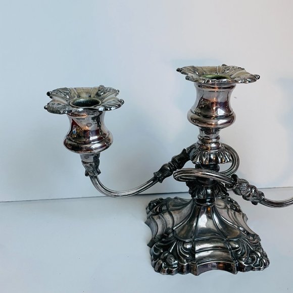 Vintage | Accents | Vintage Solid Metal 3arm Coronet Silver Plate Ep ...